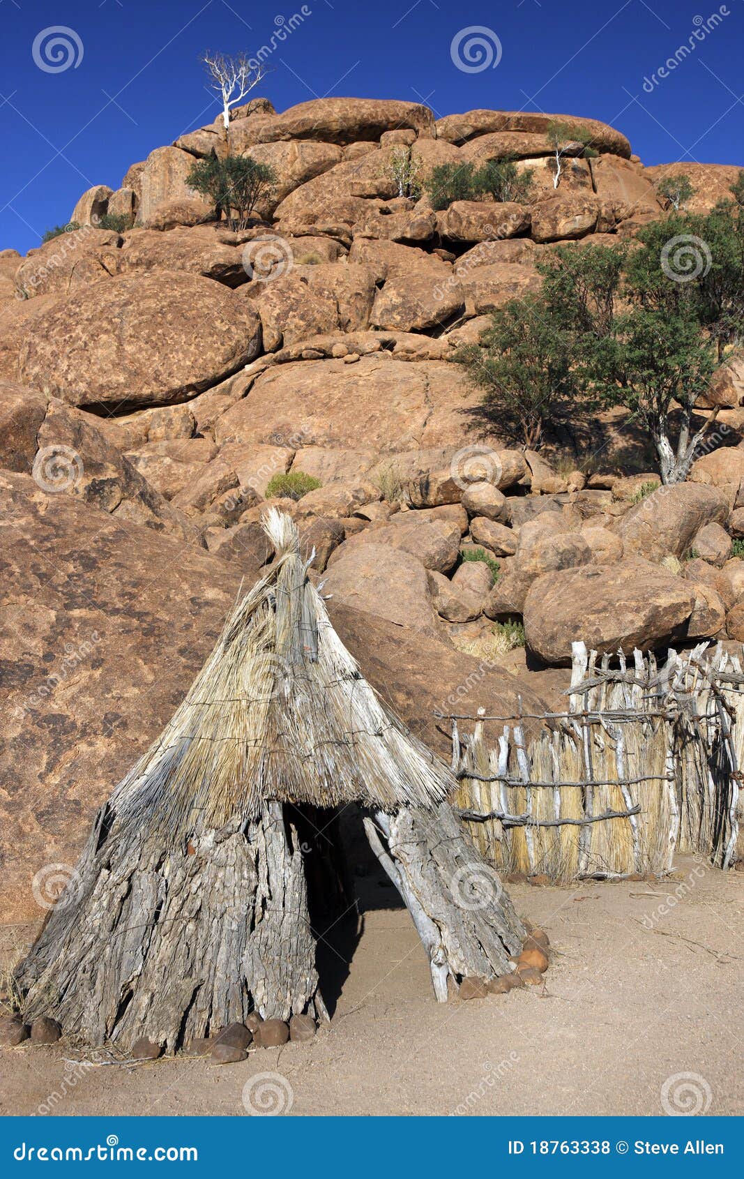 Bushman Dwelling - Damaraland - Namibia Stock Photo - Image of african ...