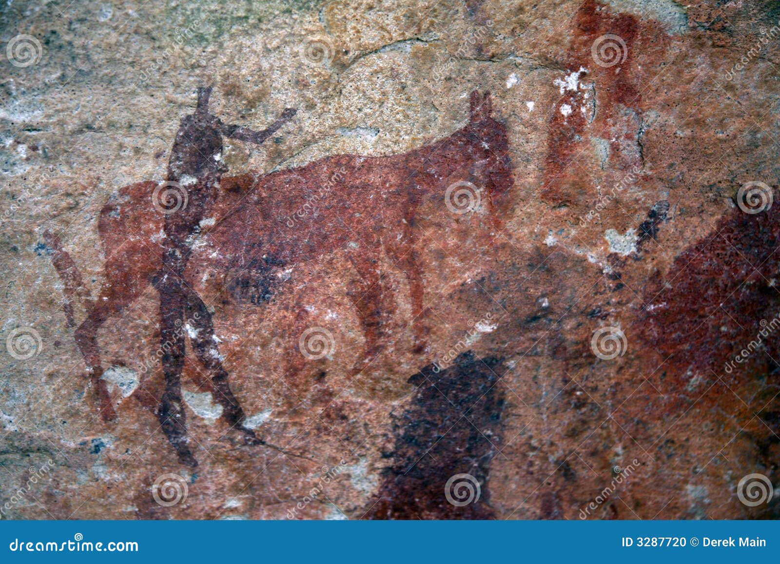Bushman painting stock photo. Image of sheperd, history - 3287720