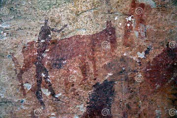 Bushman painting stock photo. Image of sheperd, history - 3287720