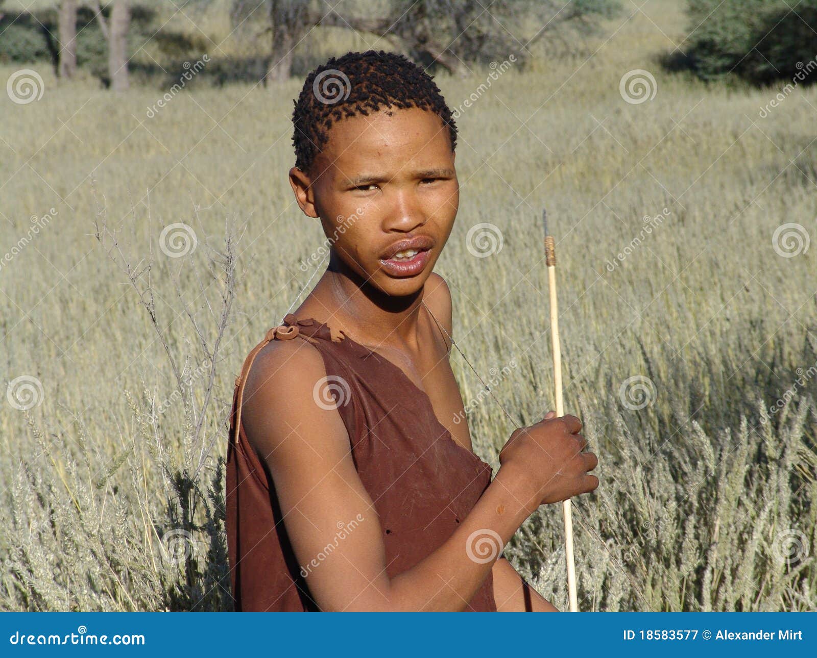Bushmen Hunters in a Fields Search Editorial Photography - Image of ...