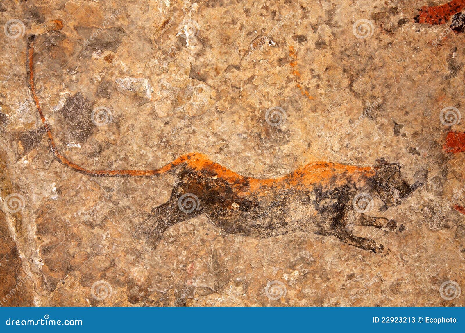 Bushmen rock painting stock image. Image of stone, primitive - 22923213