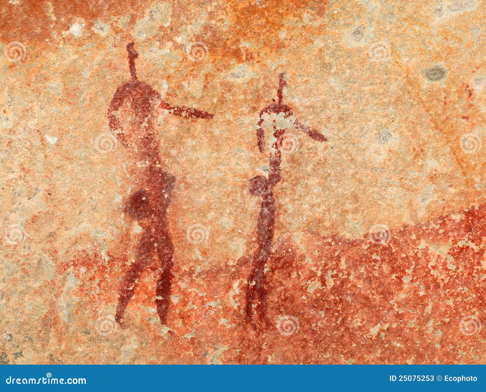 Bushmen rock painting stock illustration. Illustration of artwork ...