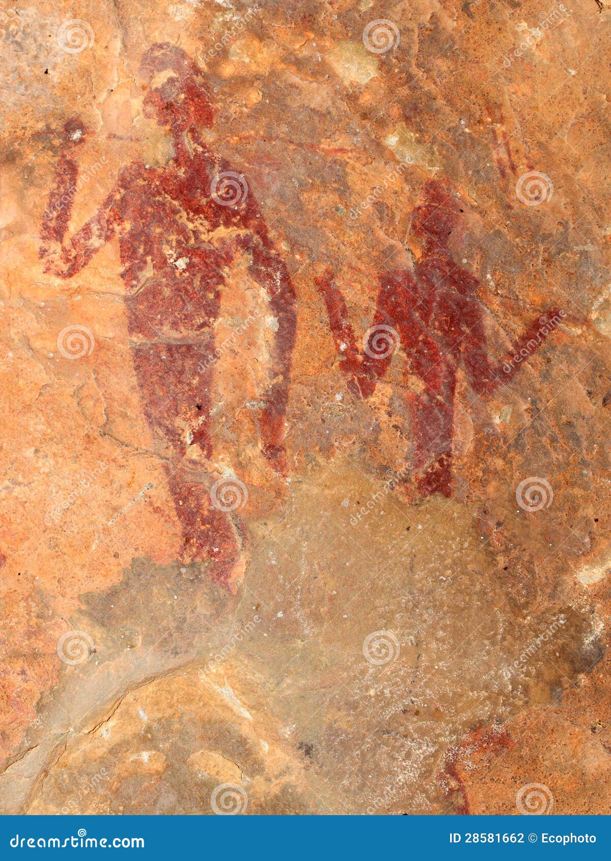 Bushmen rock painting stock photo. Image of anthropology - 28581662