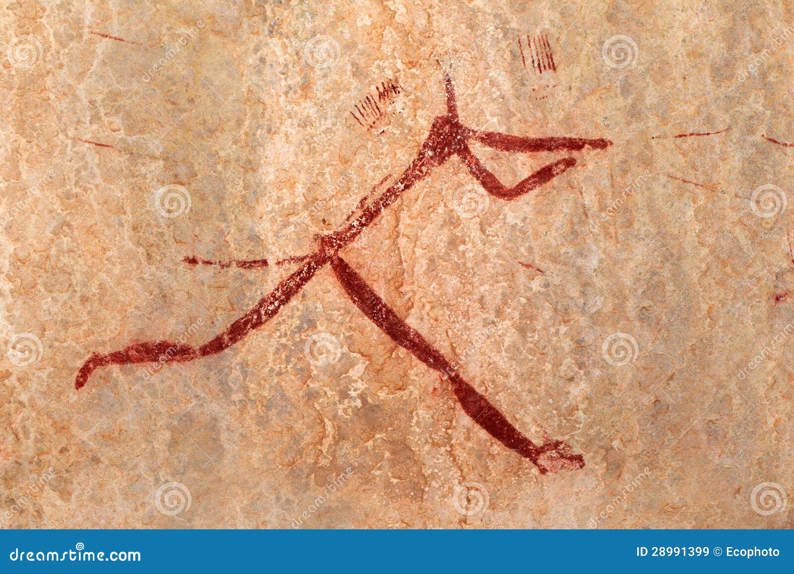 Bushmen rock painting stock illustration. Illustration of cave - 28991399