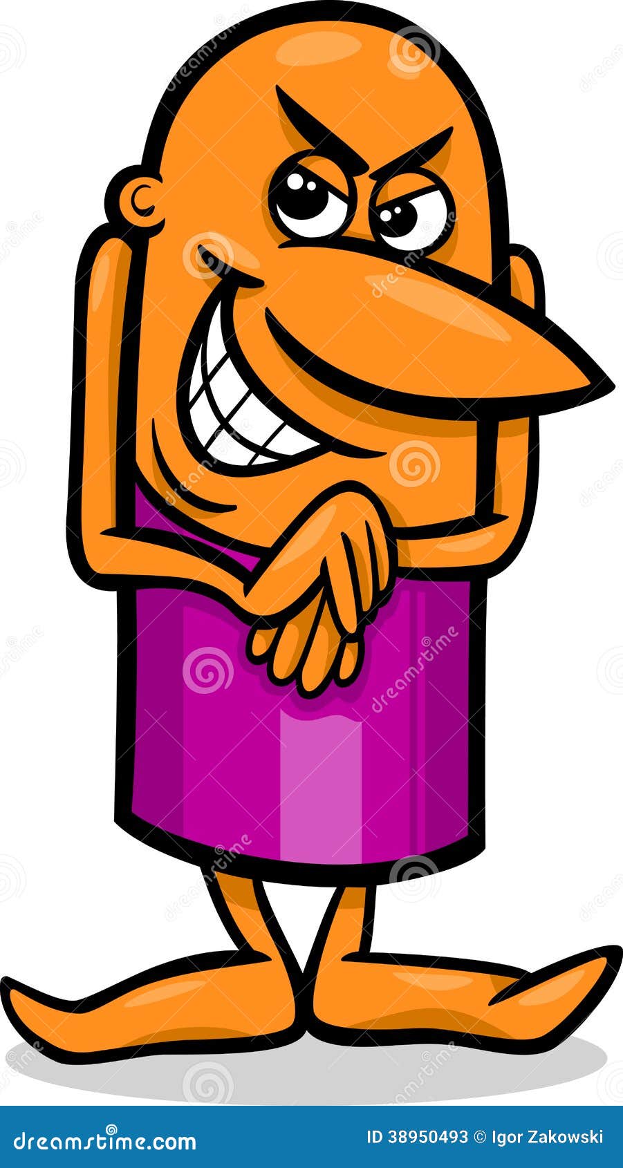 Busig Grabbtecknad Filmillustration Vektor Illustrationer ...