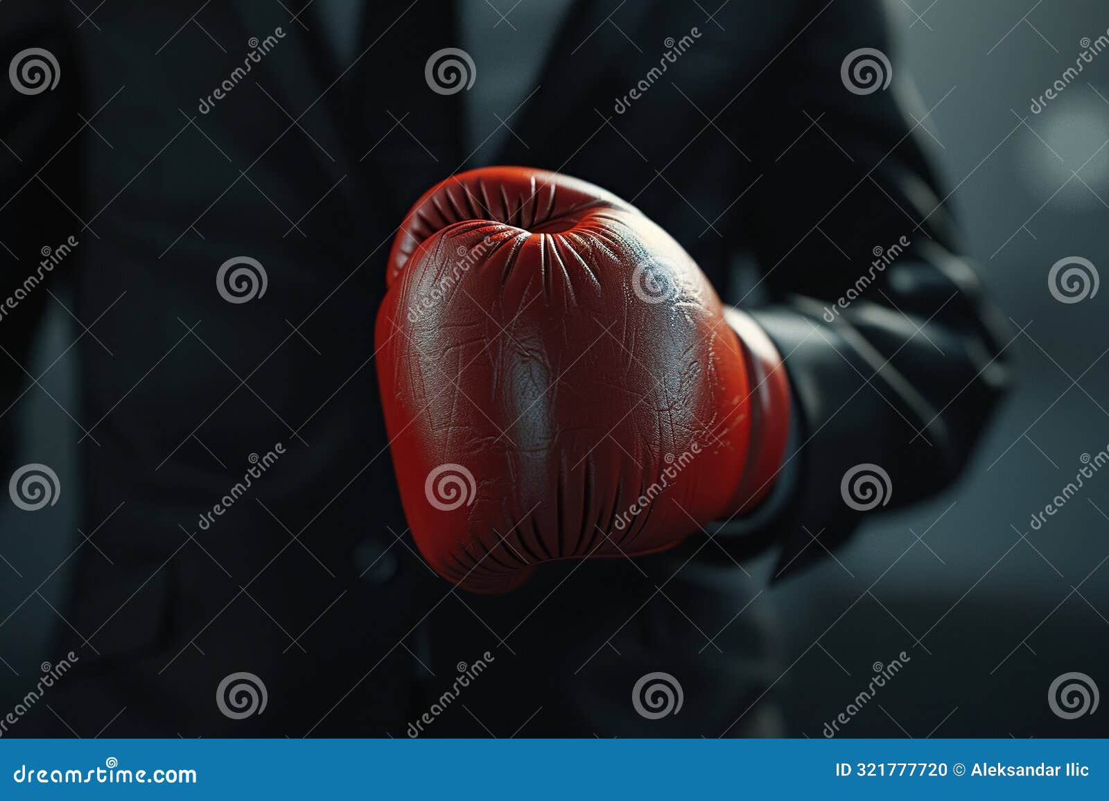 Busimessman Wearing Red Boxing Gloves. Ai Generative Stock Photo ...