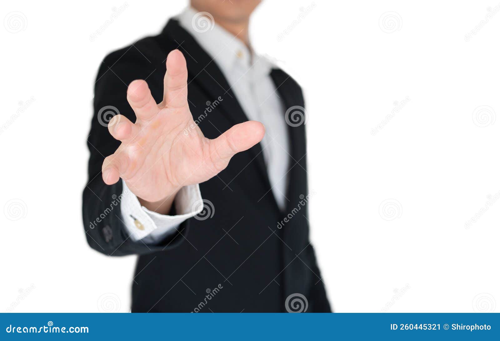 Businees Man with Hand Action Isolate Stock Image - Image of decision ...