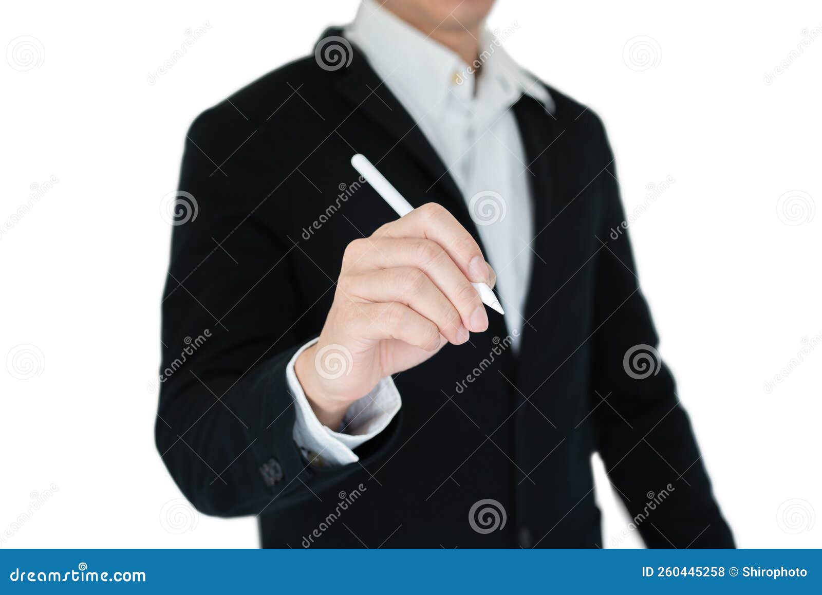Businees Man with Hand Action Isolate Stock Photo - Image of finger ...