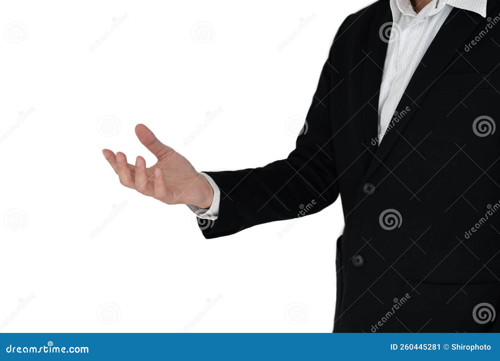 Businees Man with Hand Action Isolate Stock Image - Image of showing ...