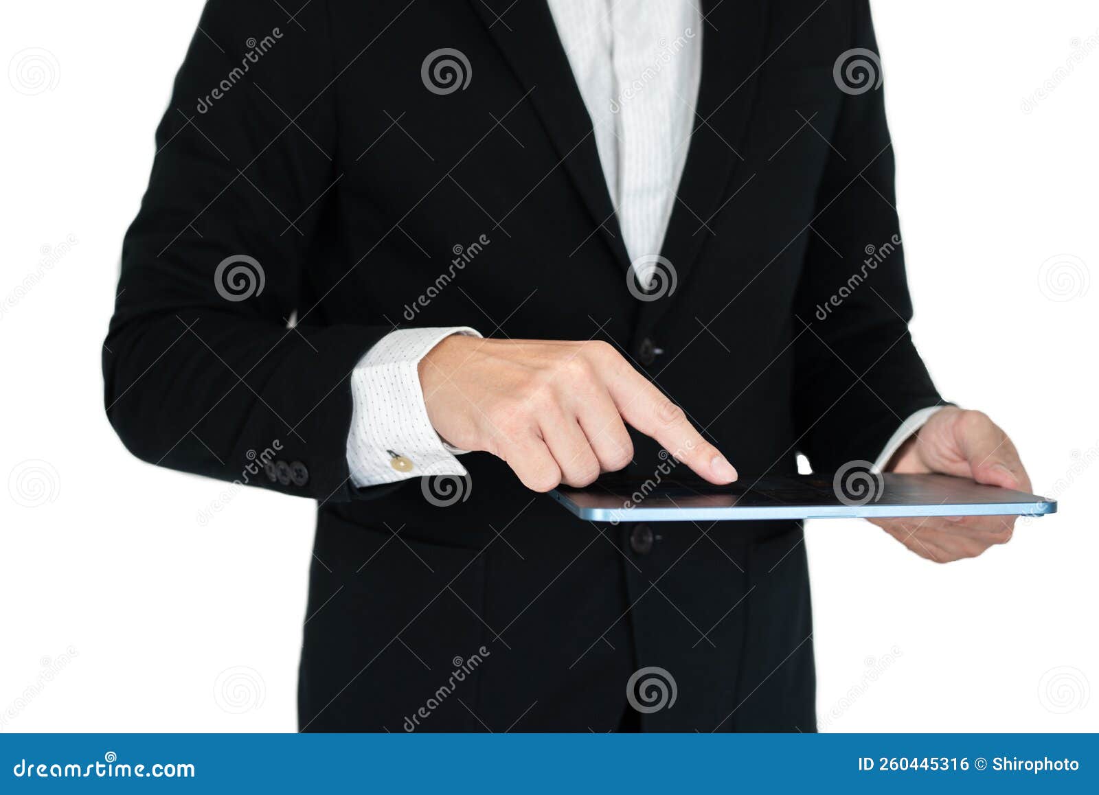 Businees Man with Hand Action Isolate Stock Photo - Image of idea ...