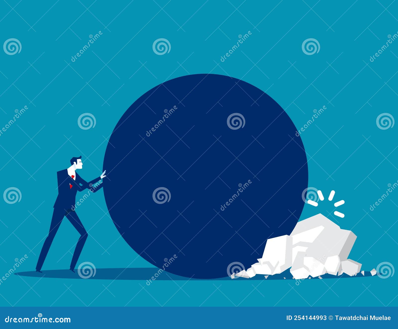 Businenss Stuck in Pushing Forward. Business Problem Vector ... Businenss Stuck in Pushing Forward. Business Problem Vector ...