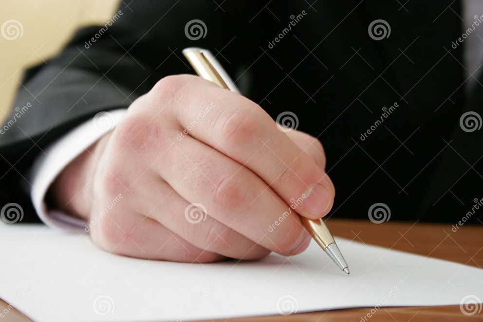 Businessman writing stock image. Image of people, beginnings - 2042499