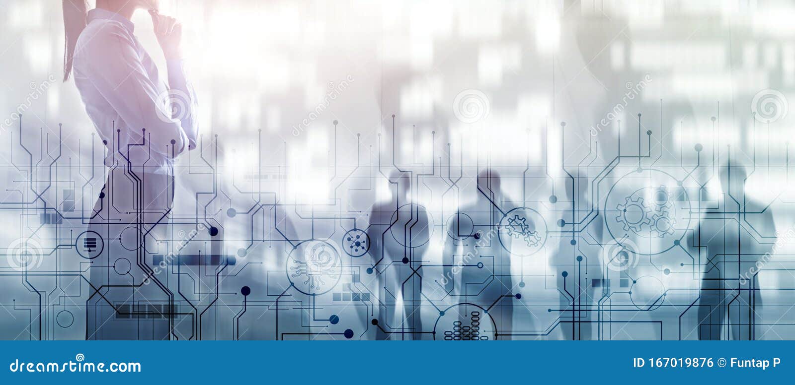 Business Abstract Background Automation Technology Concept. Stock ...