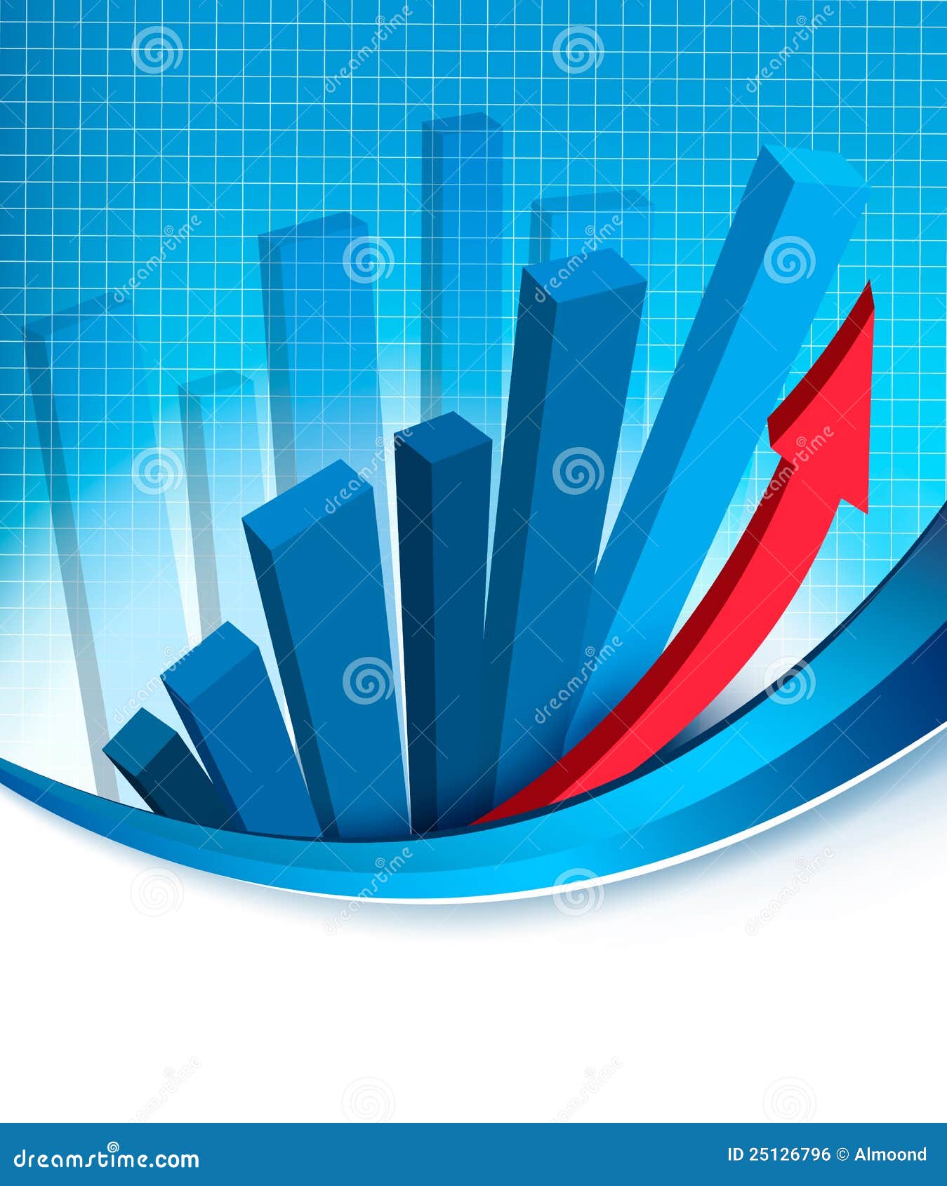 Business Abstract Background with Financial Graph Stock Vector ...