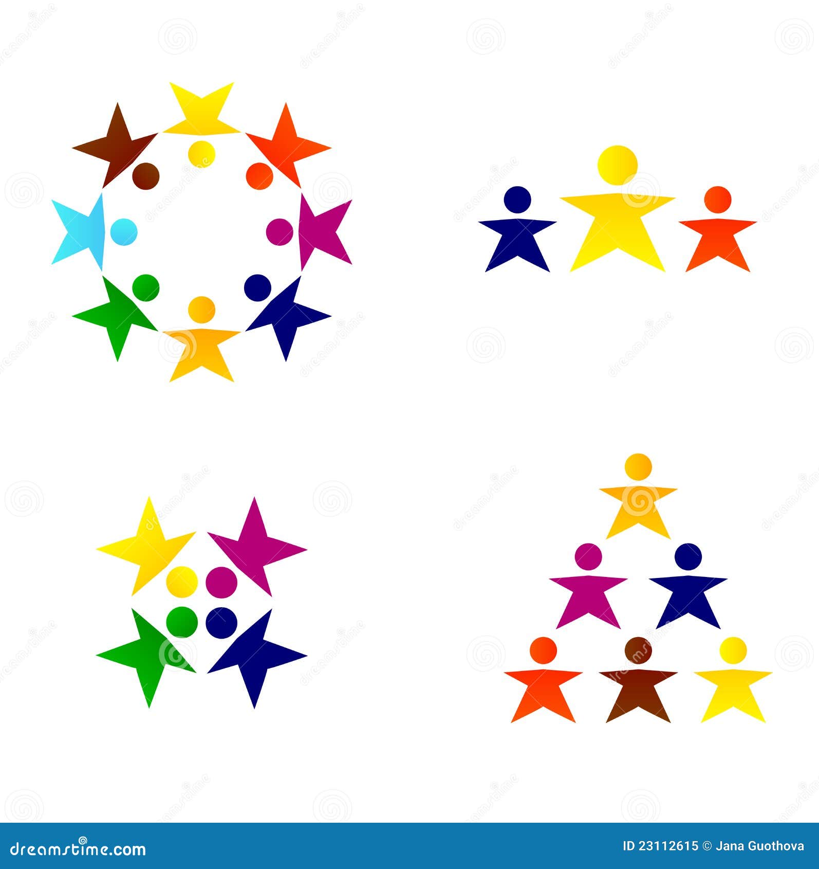 Business Abstract People Team or Crowd Stock Vector - Illustration of ...