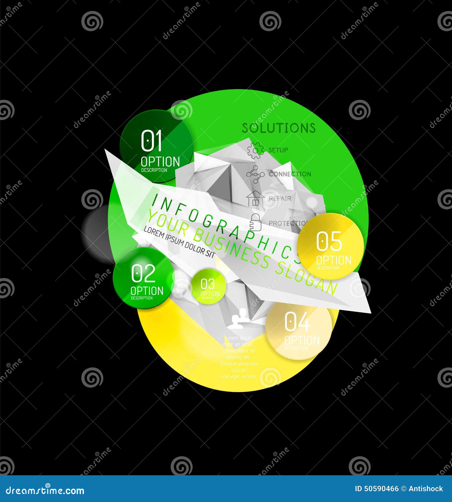 Business Abstract Triangular Infographics Layout Stock Vector ...