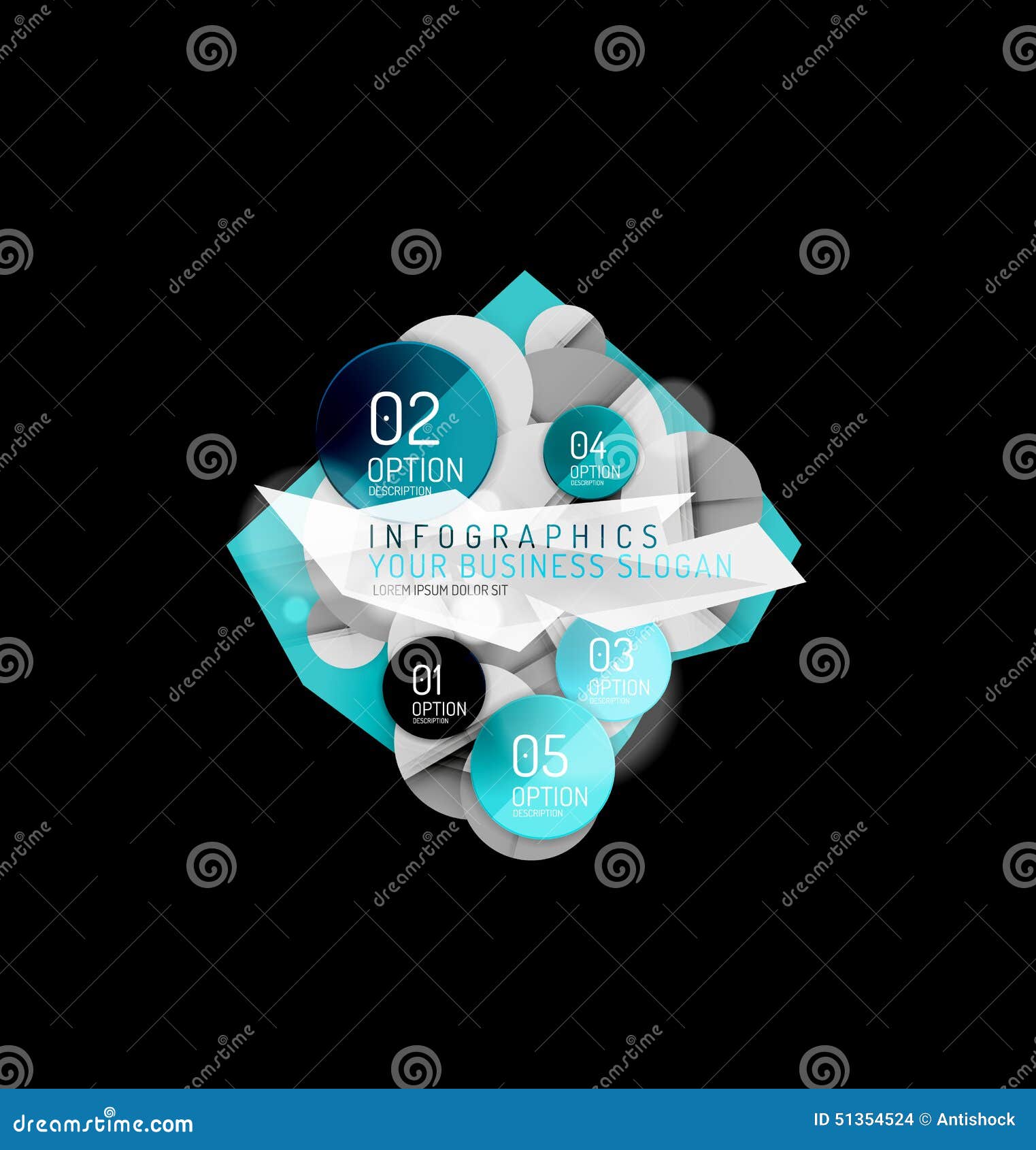 Business Abstract Triangular Infographics Layout Stock Vector ...