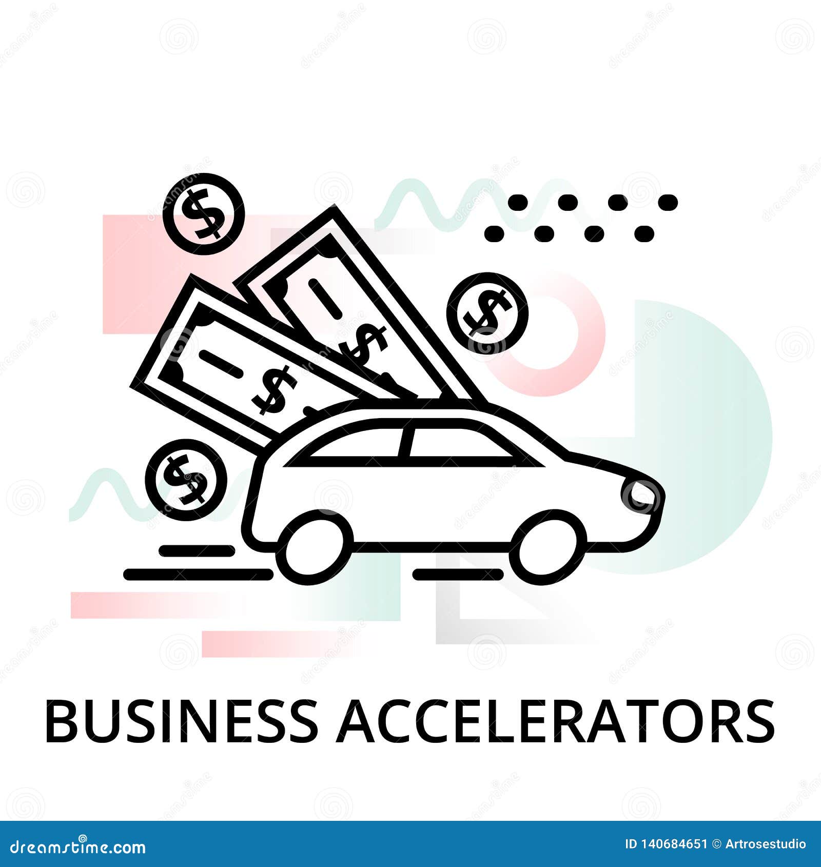Business Accelerators Icon on Abstract Background Stock Vector ...