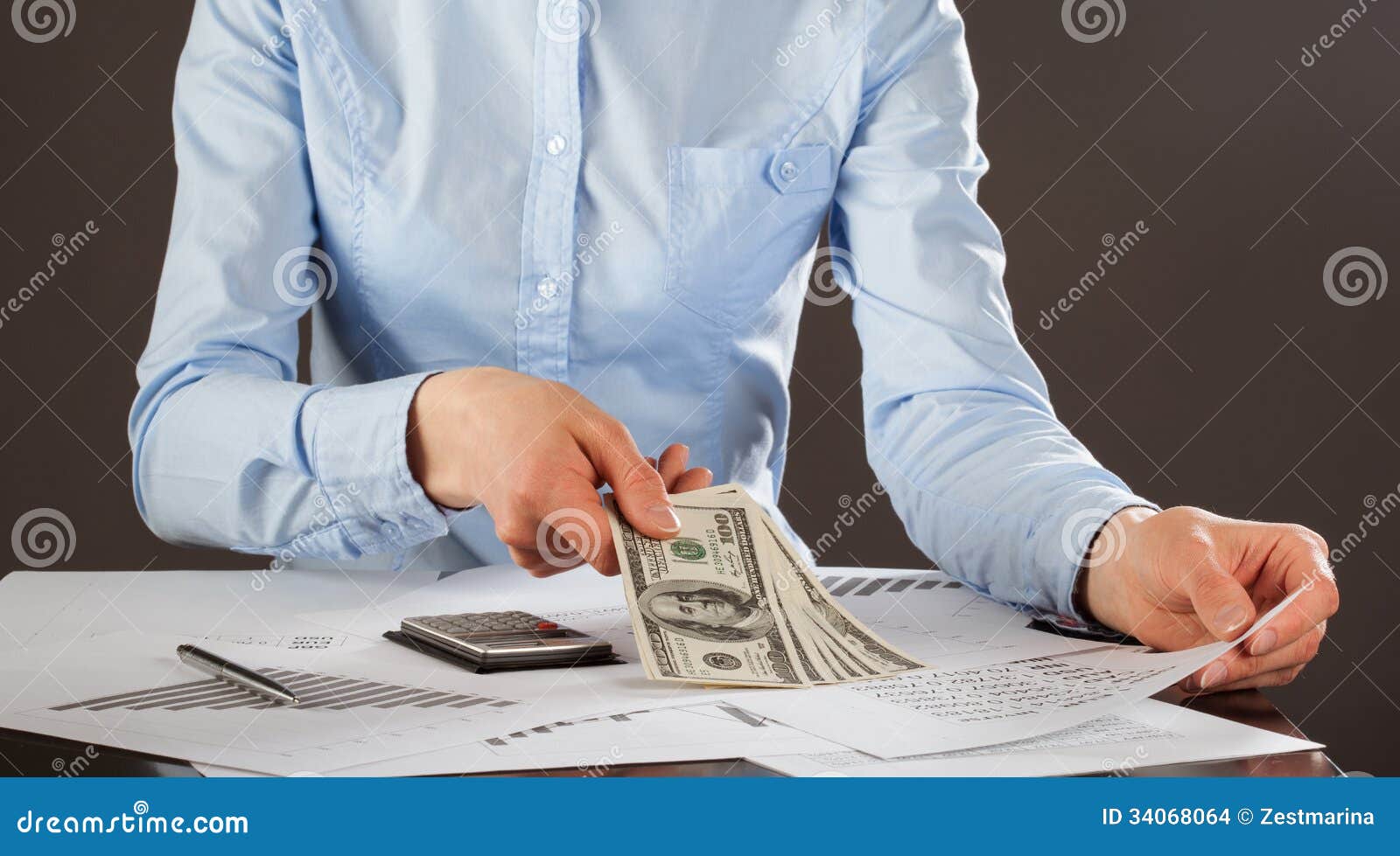 Business Accountant Working Stock Photo - Image of data, chart: 34068064