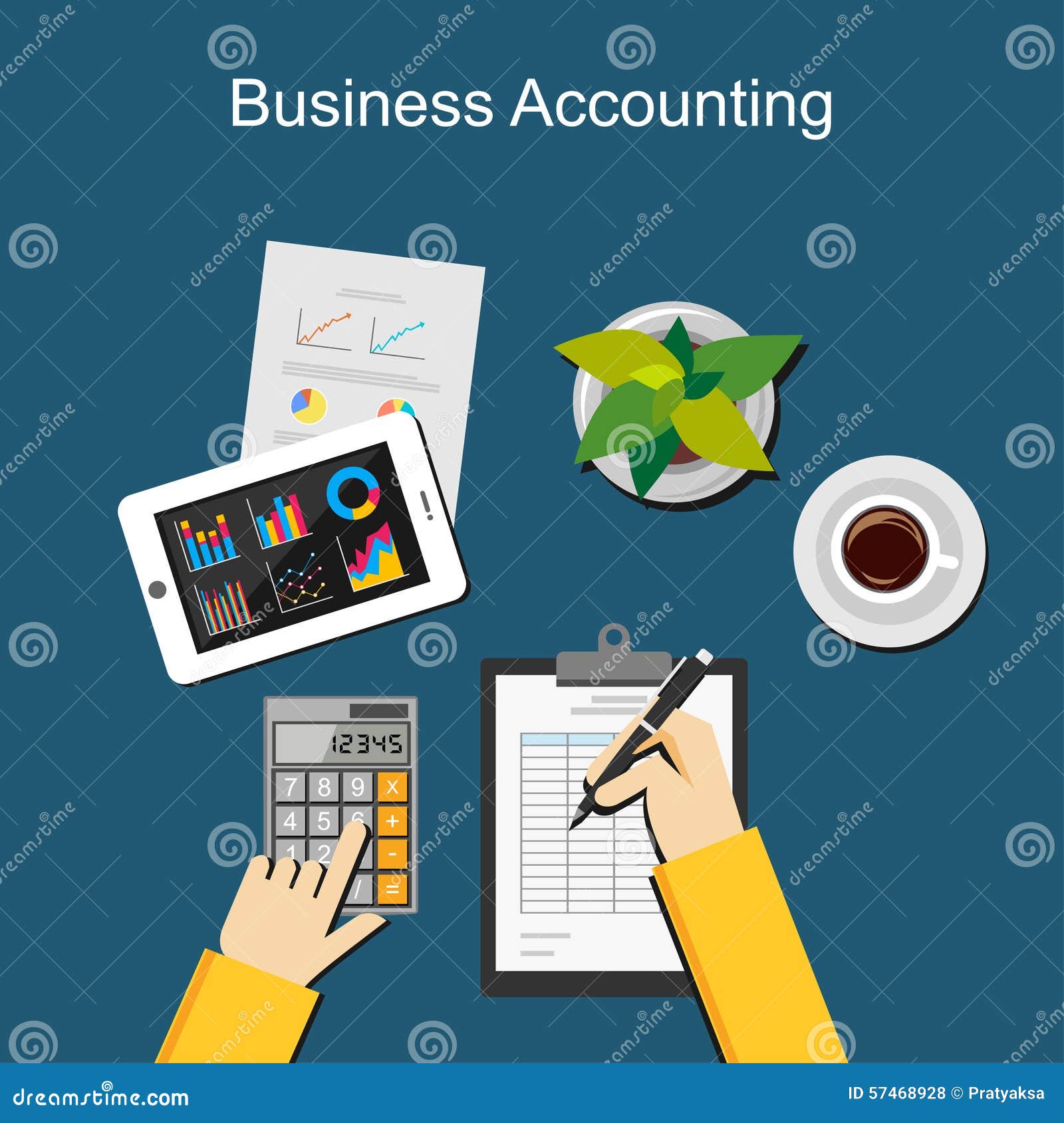 Business Accounting Concept. Stock Vector - Illustration of finance ...