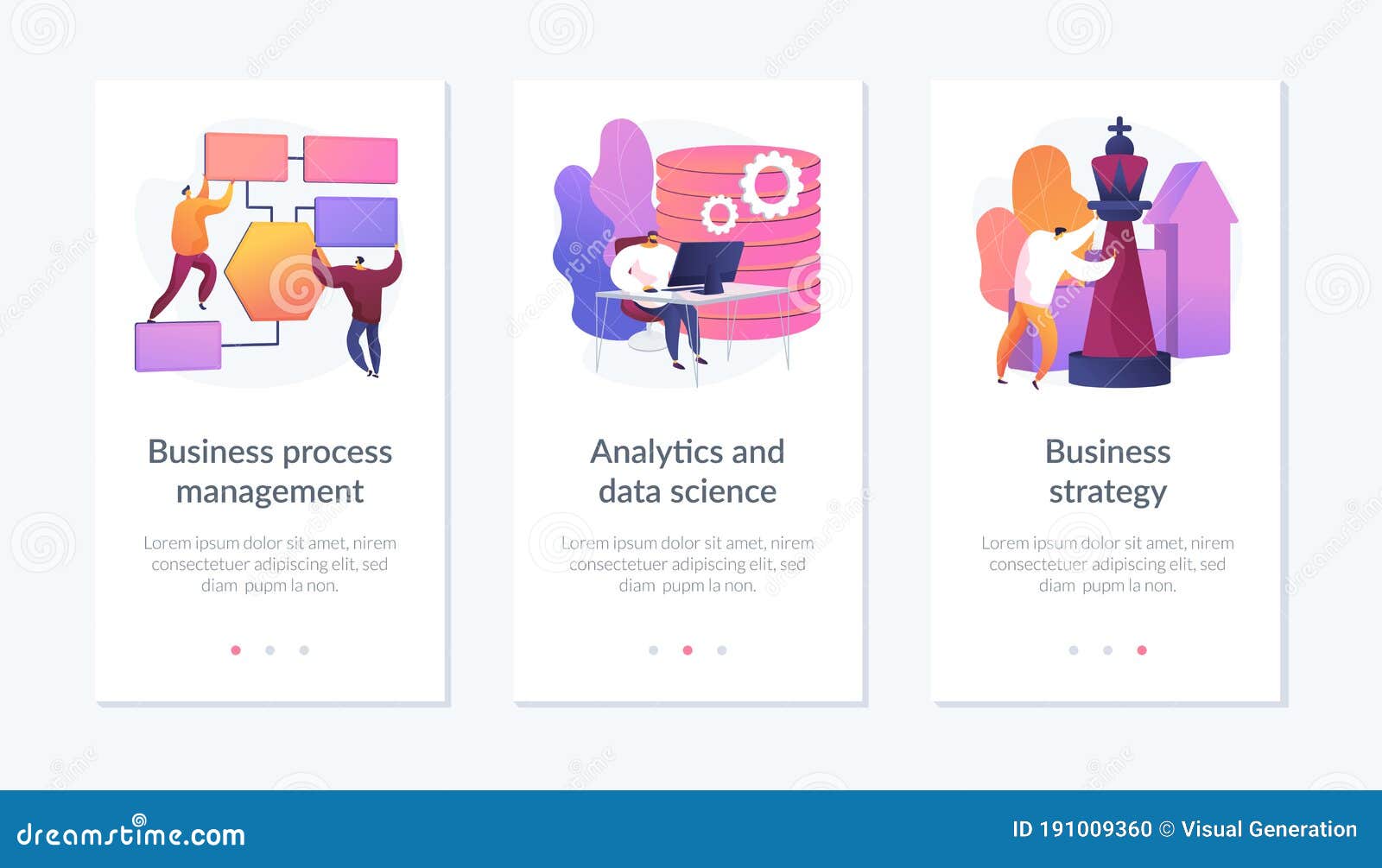 Business Achievement App Interface Template. Stock Vector ...