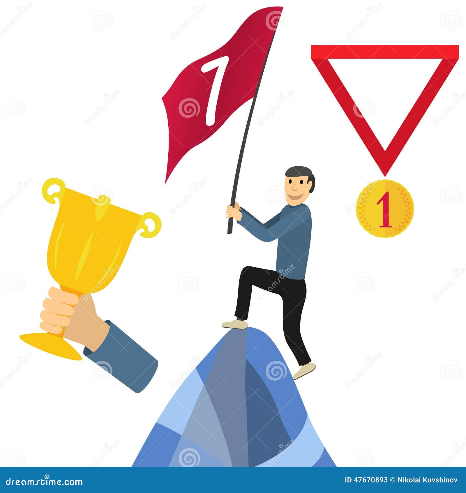 Business Achieving Goal, Success Concept Vector Stock Vector ...