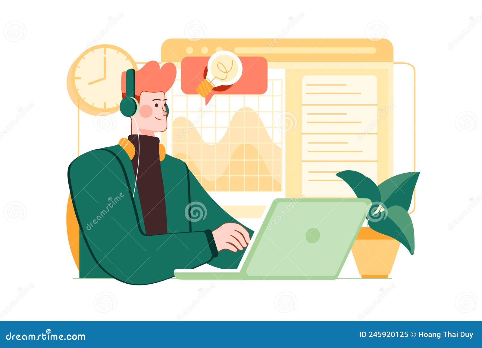 Business Activities Illustration Concept. Flat Illustration Isolated on ...