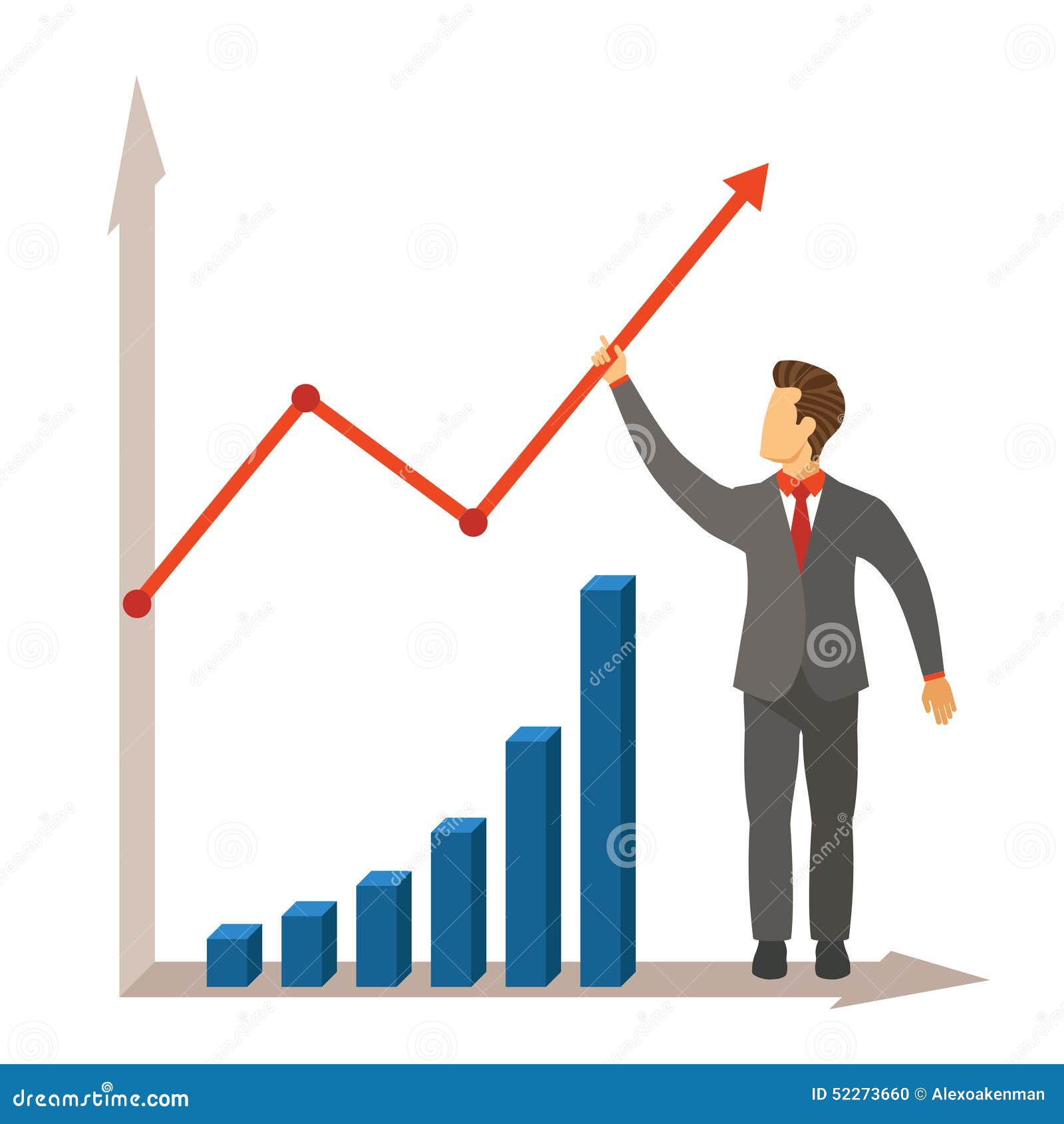 Business Activity Growth and Success Vector Concept in Modern Flat ...
