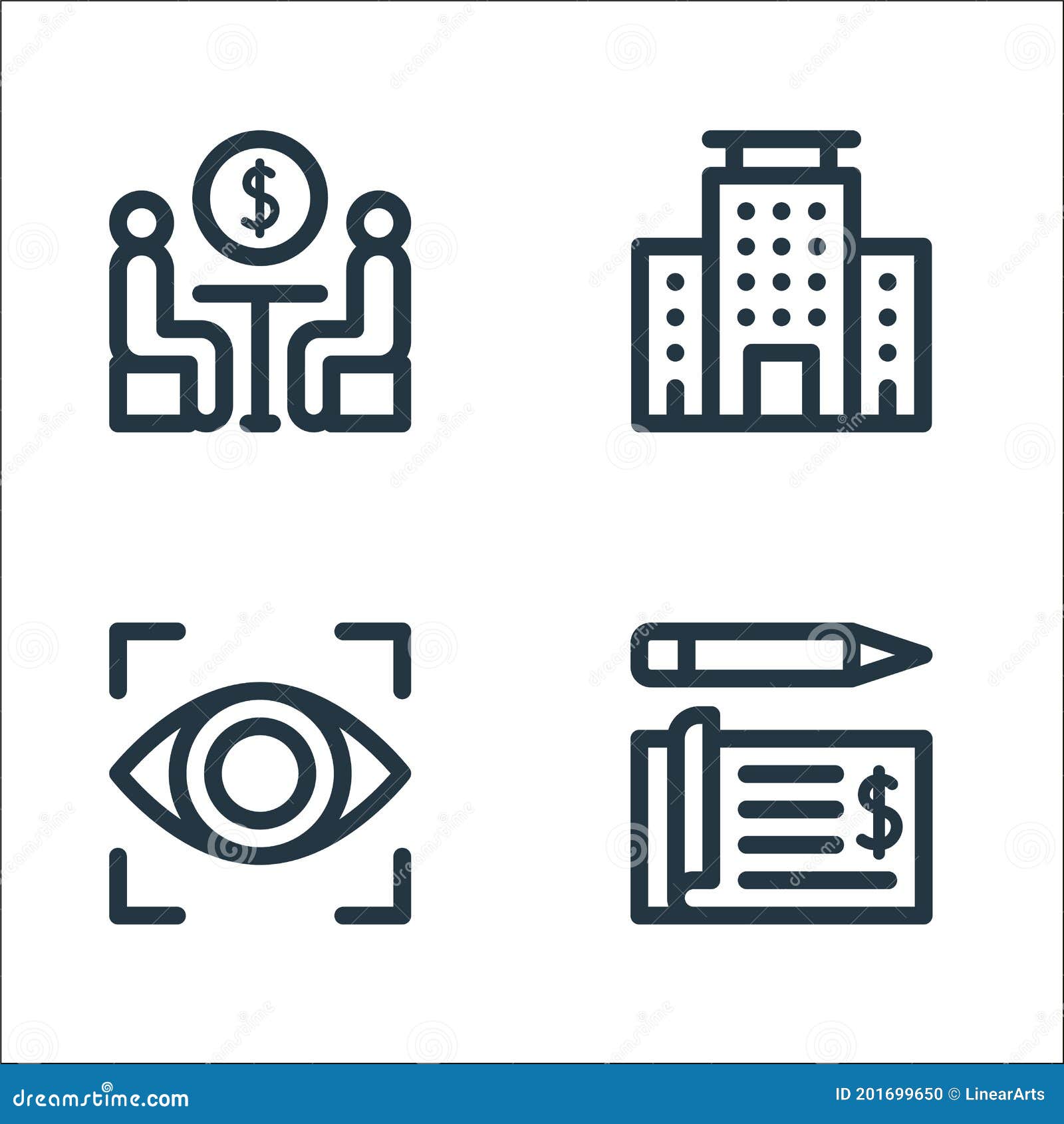 Administration Line Icons Collection. Management, Governance, Control ...