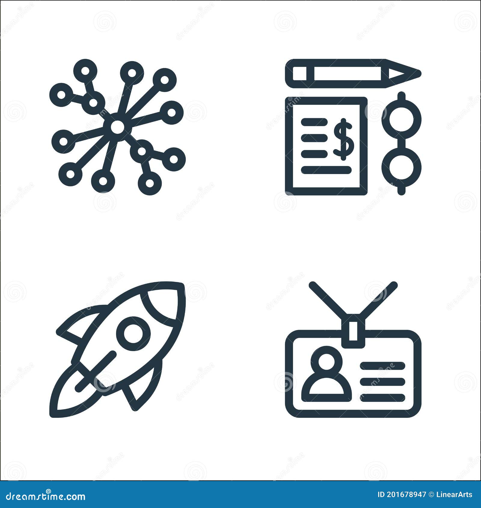 Linear Identification Badge Icon From Airport Terminal Outline ...