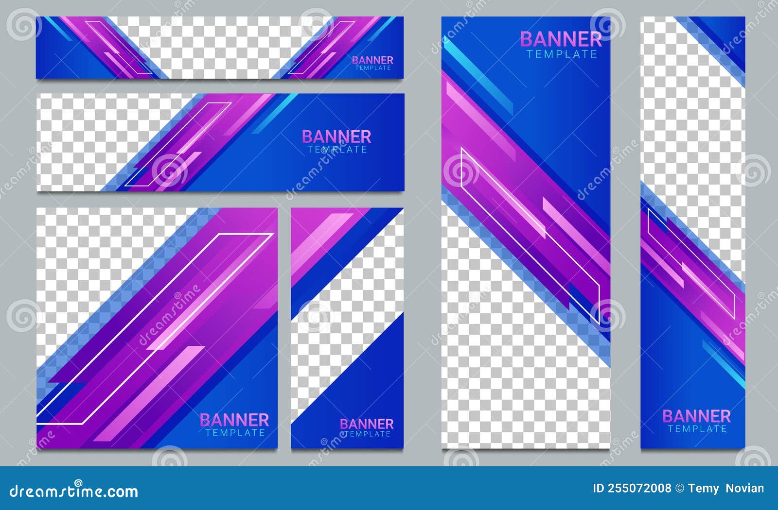 Business Ads Banner Design Set Stock Illustration - Illustration of ...