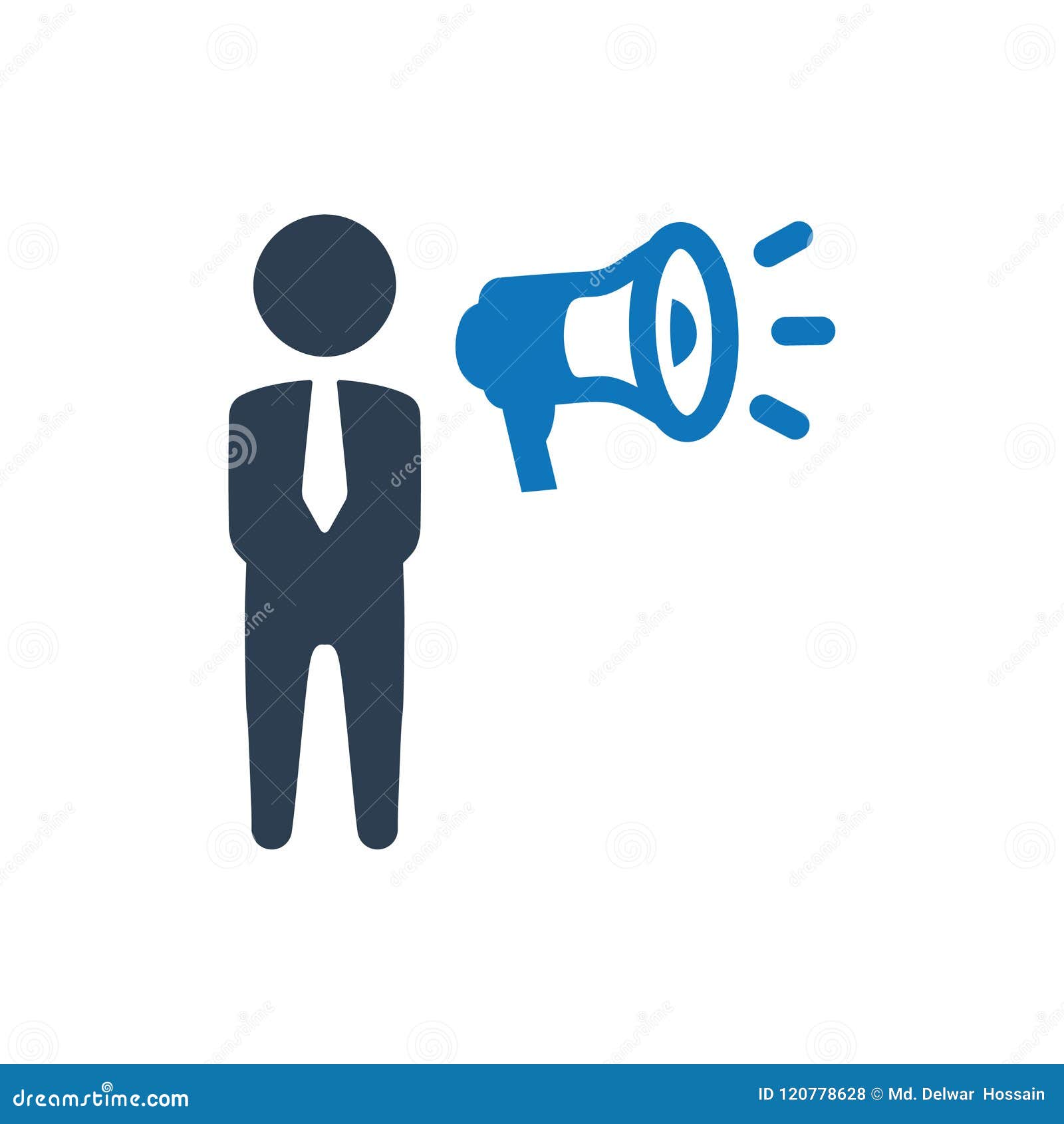 Business Advertising Icon stock vector. Illustration of advertising ...