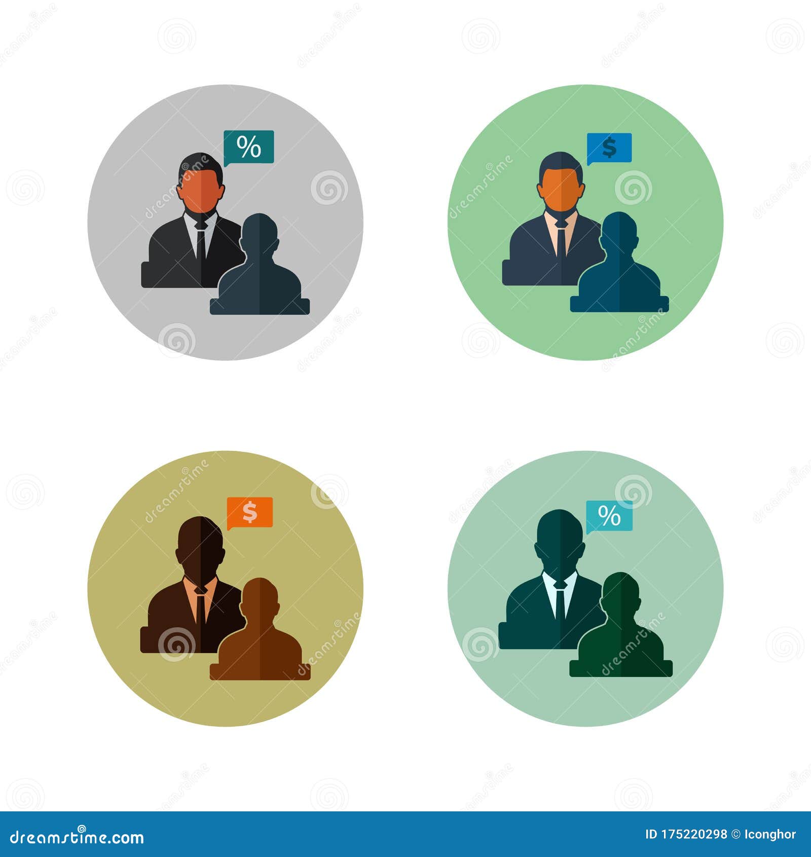 Business Adviser Icon Set. stock vector. Illustration of meeting ...