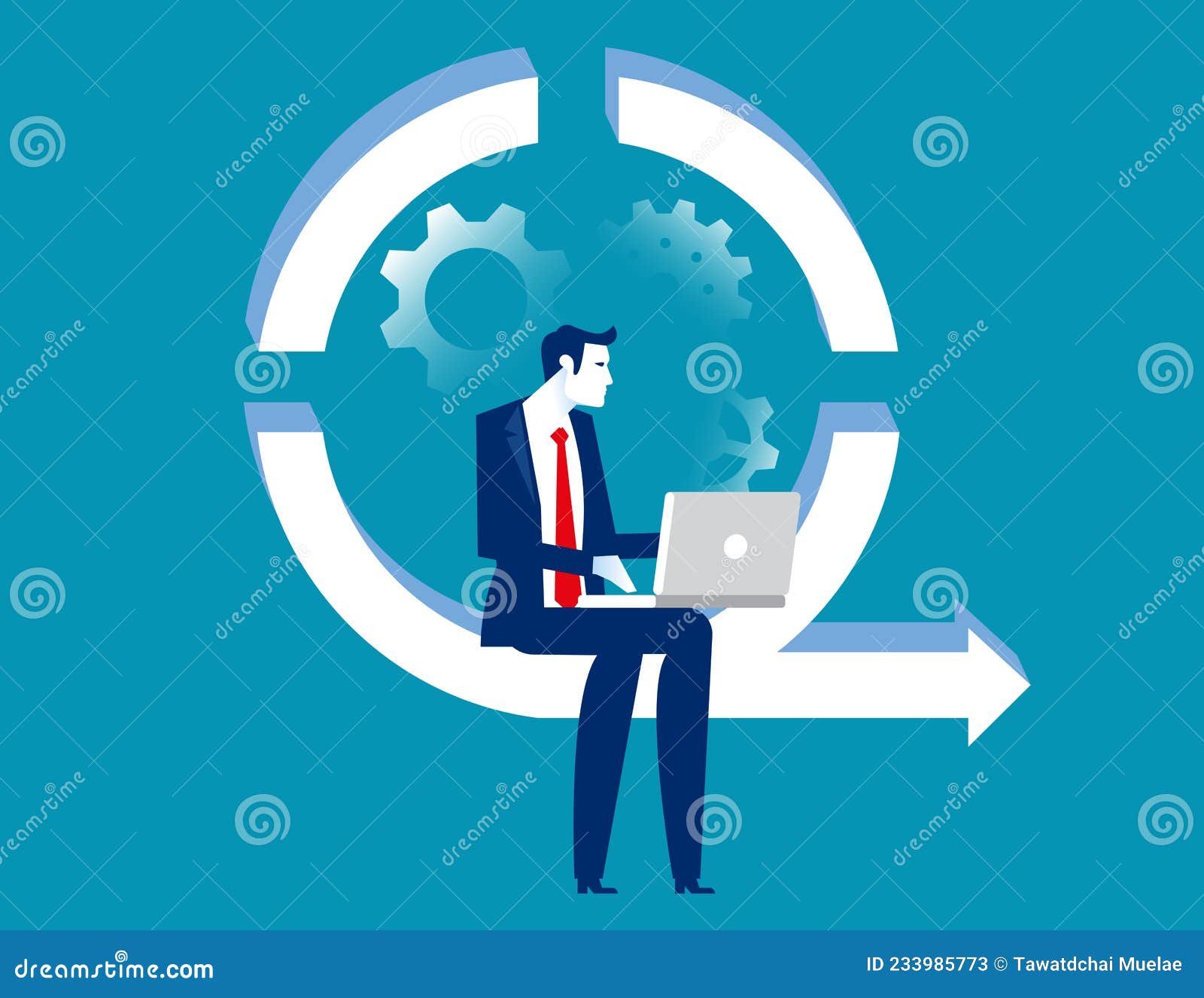 Business Agile And Scrum Process, Team Tasks Vector Illustration ...