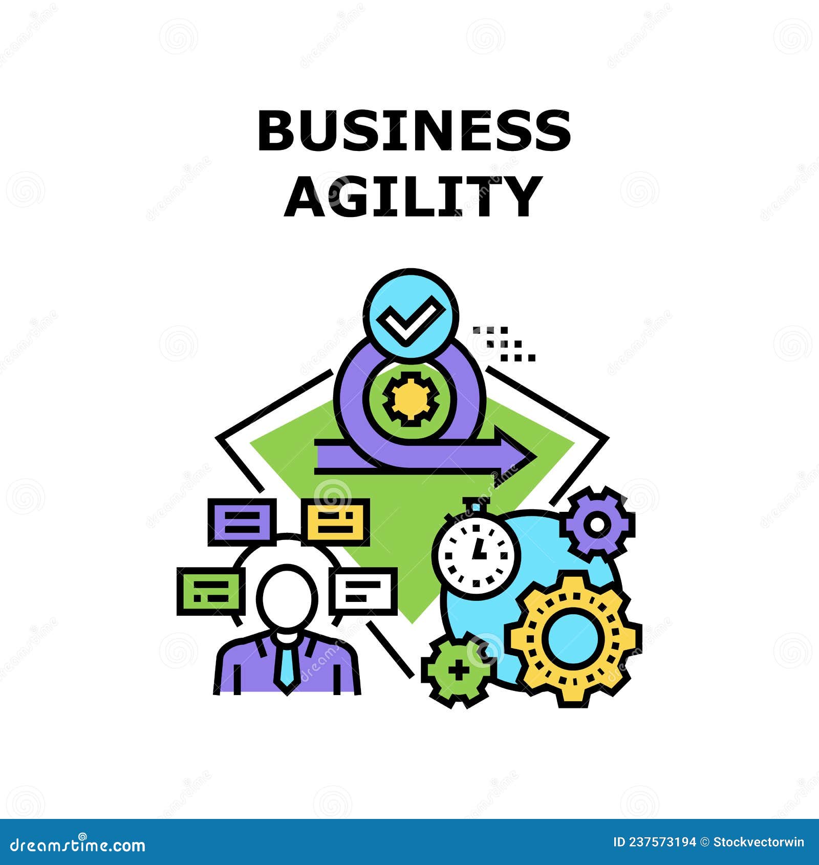 Business Agility Vector Concept Color Illustration Stock Vector ...