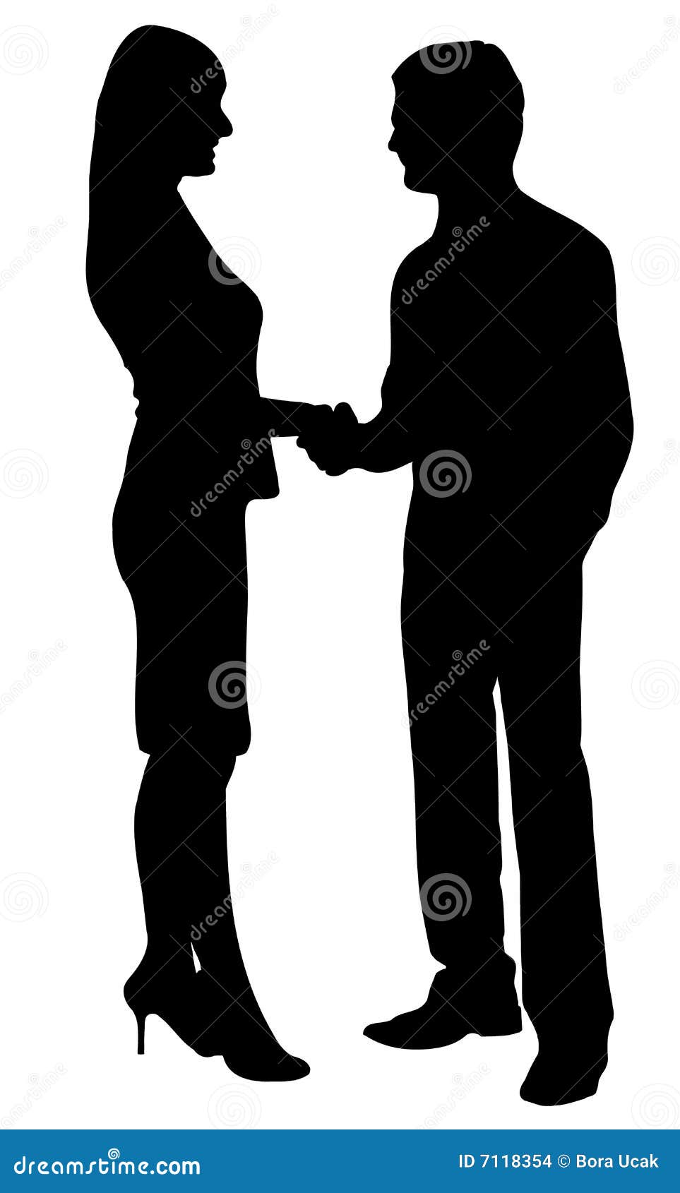 Business Agreement. Contract Handshake. Formal Meeting. Hand Drawn ...