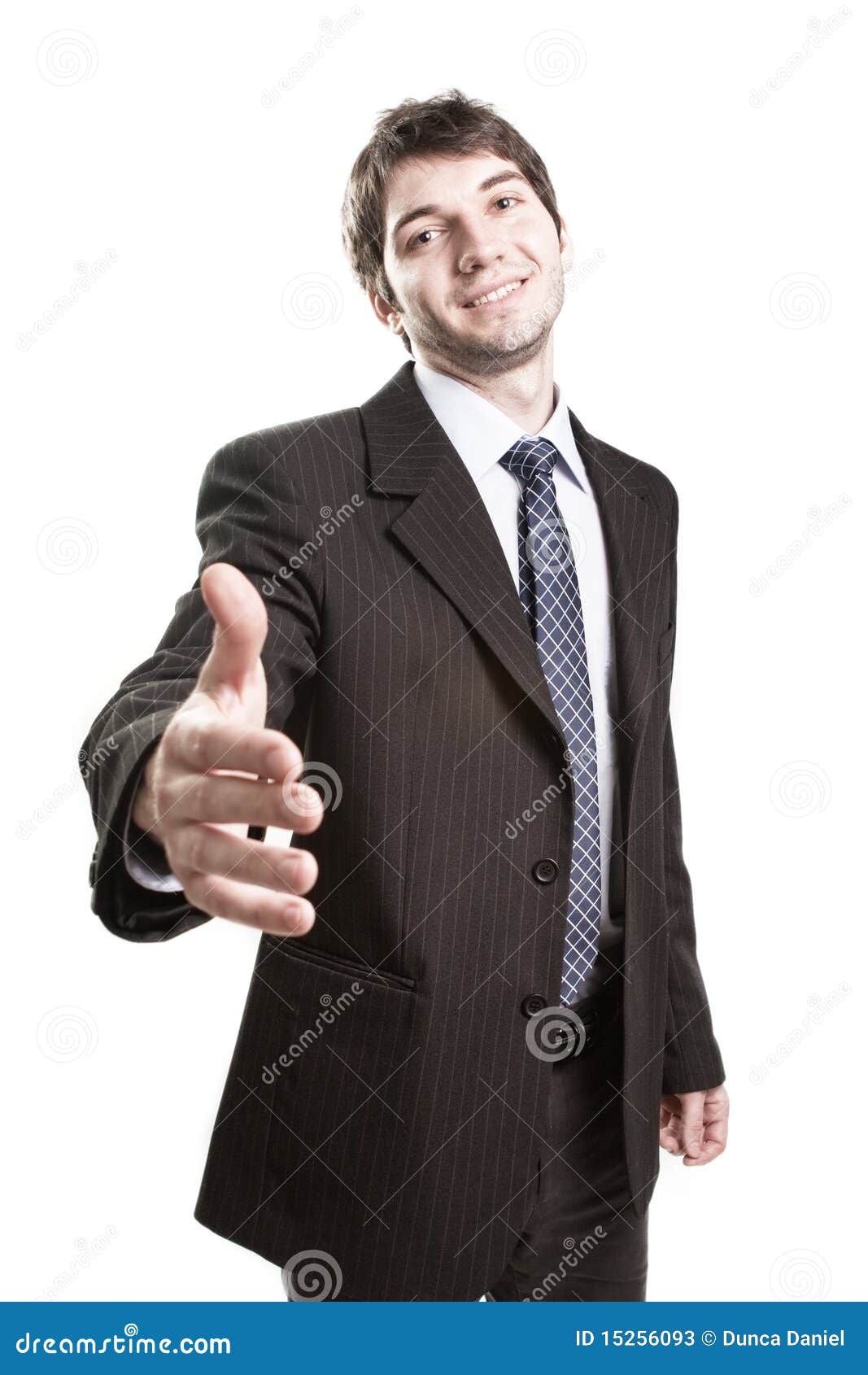 Business Agreement - Suit Man Offering Handshake Stock Image - Image of ...