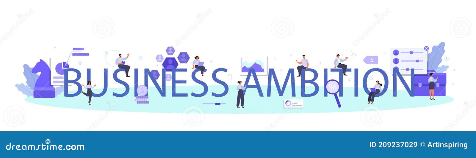 Business Ambition Typographic Header. Employee Evaluation, Testing Form ...