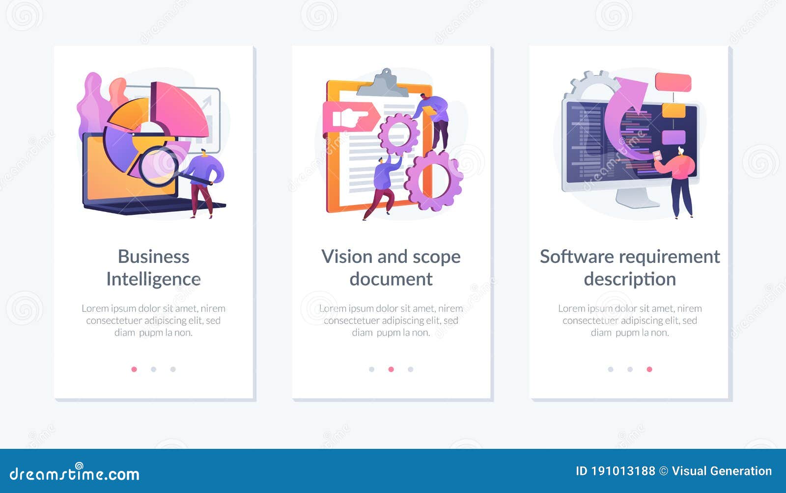 Business Analysis App Interface Template. Stock Vector - Illustration ...