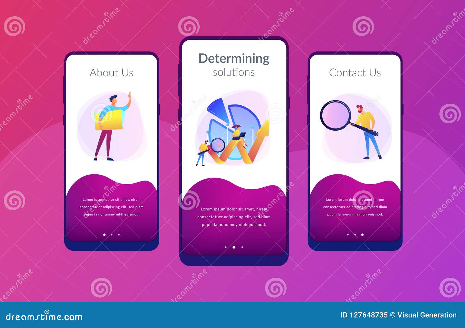 Business Analysis it App Interface Template Stock Vector - Illustration ...