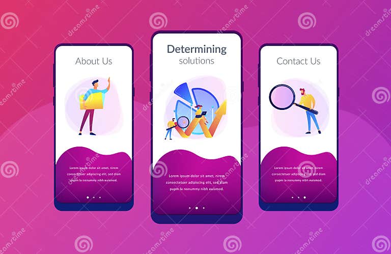 Business Analysis it App Interface Template Stock Vector - Illustration ...