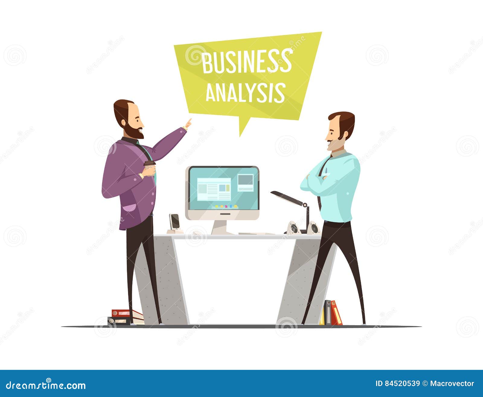 Business Analysis Cartoon Style Design Stock Vector - Illustration of ...