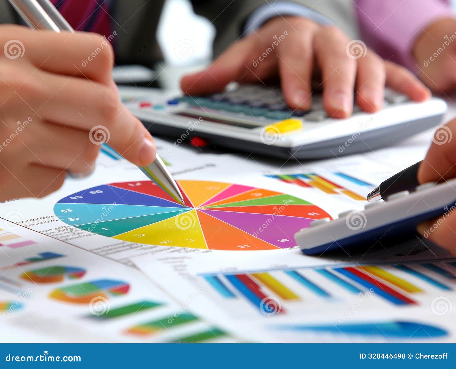 Business Analysis with Charts and Calculators Stock Photo - Image of ...