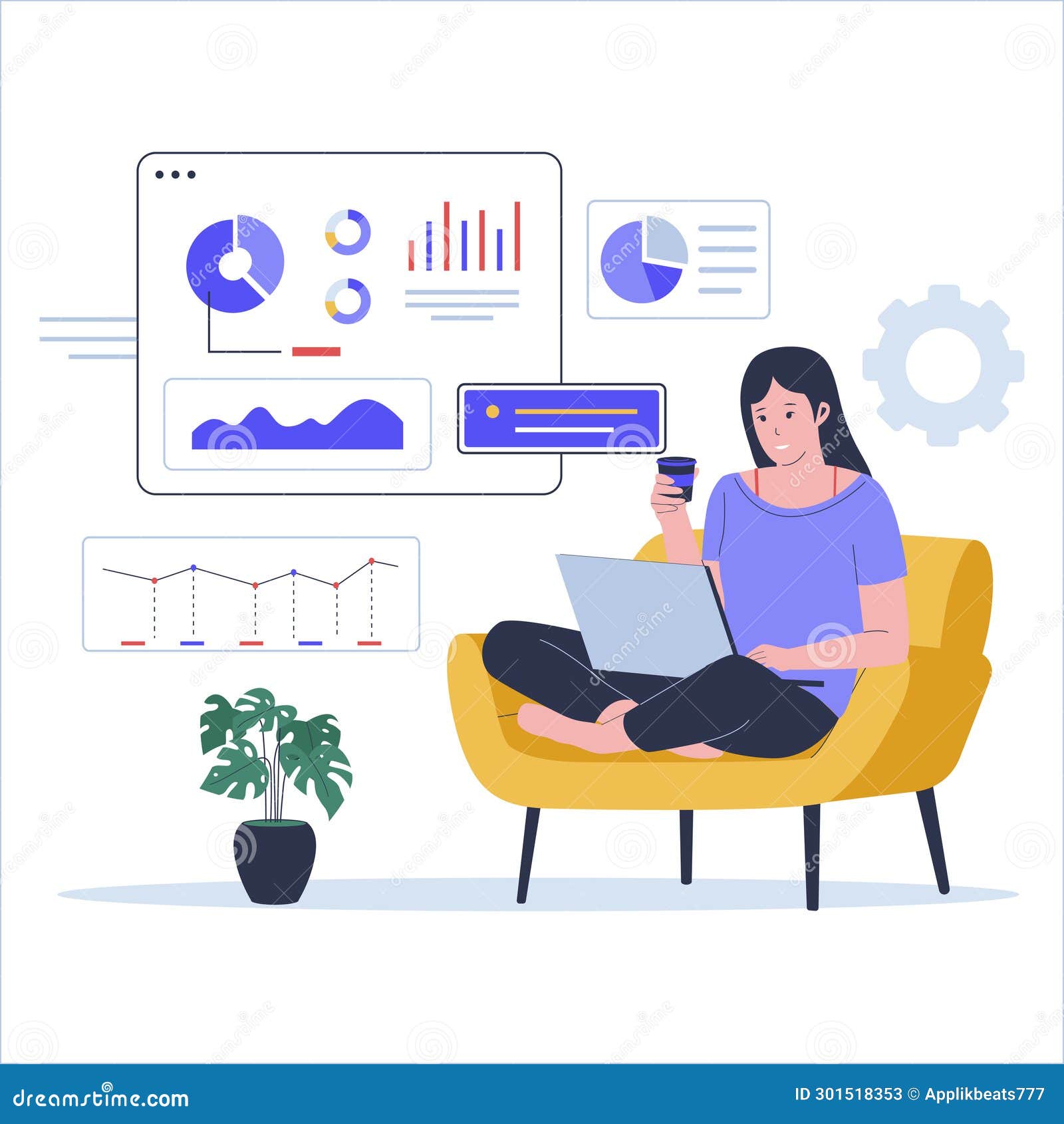 Business Analysis Concept Illustration Stock Vector - Illustration of ...
