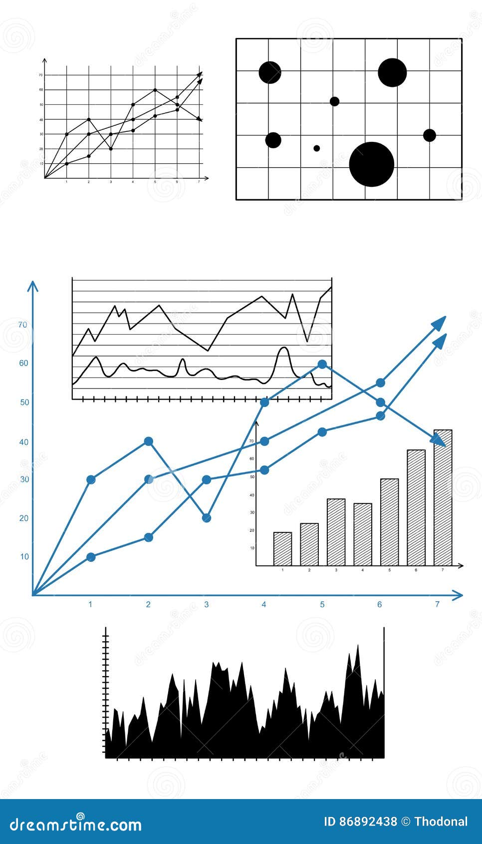 Business Analysis Concept on White Background Stock Illustration ...