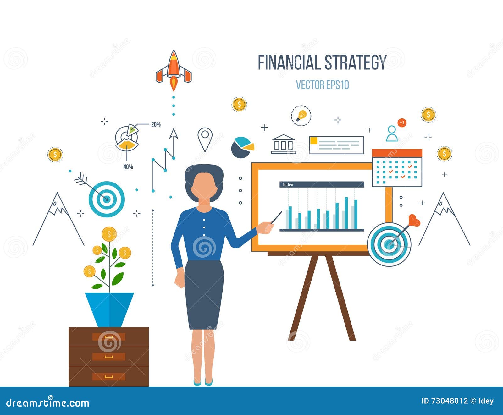 Business Analysis, Financial Report and Strategy. Stock Vector ... Business Analysis, Financial Report and Strategy. Stock Vector ...