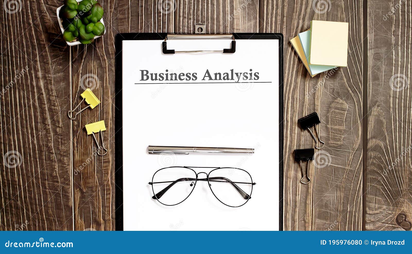Business Analysis Form on a Wooden Table Stock Photo - Image of finance ...