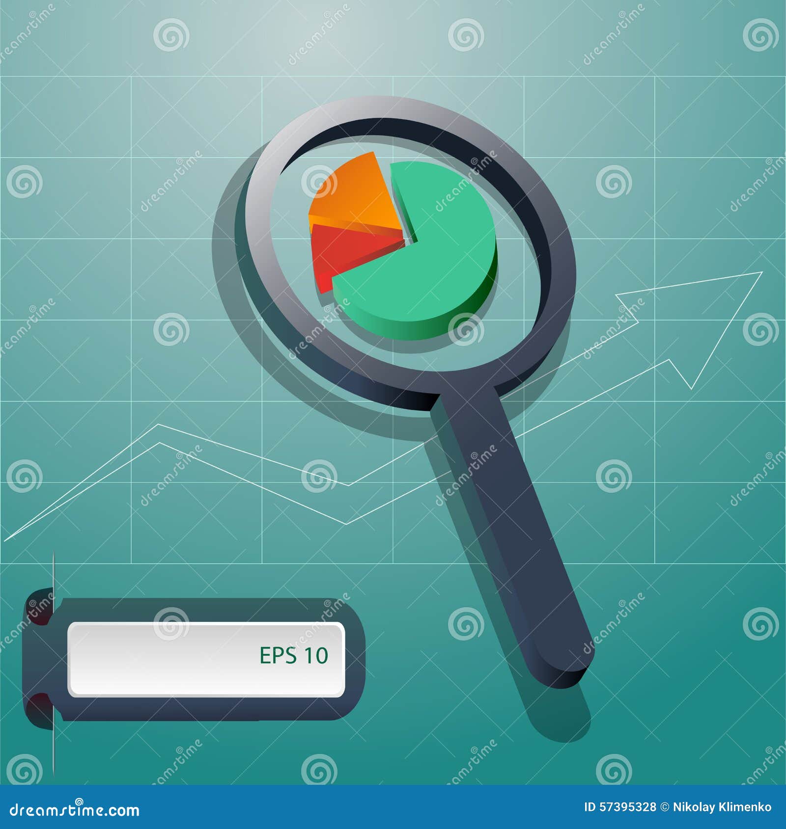 Equity With Magnifying Glass Stock Image | CartoonDealer.com #212773447