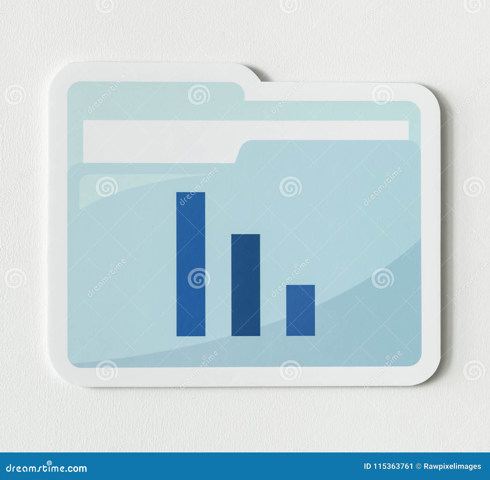 Business Analysis Report Folder Icon Stock Illustration - Illustration ...