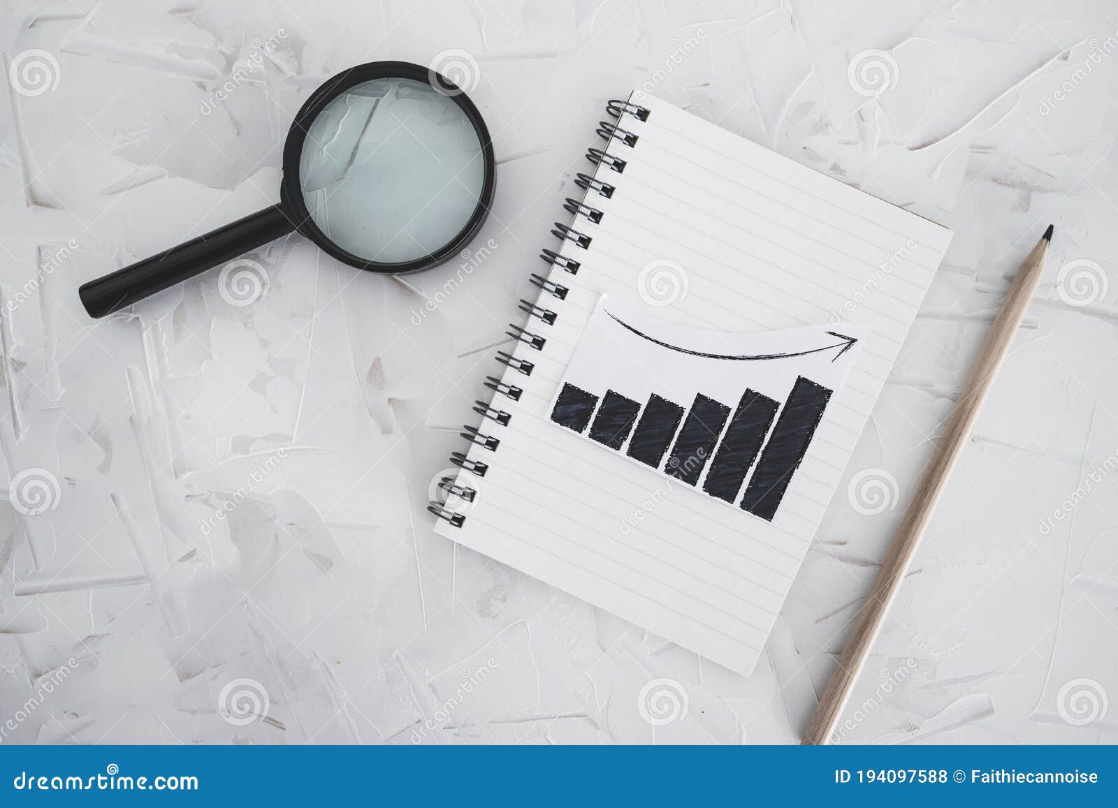 Business Analysis and Statistics, Desk with Mixed Graphs and Charts on ...